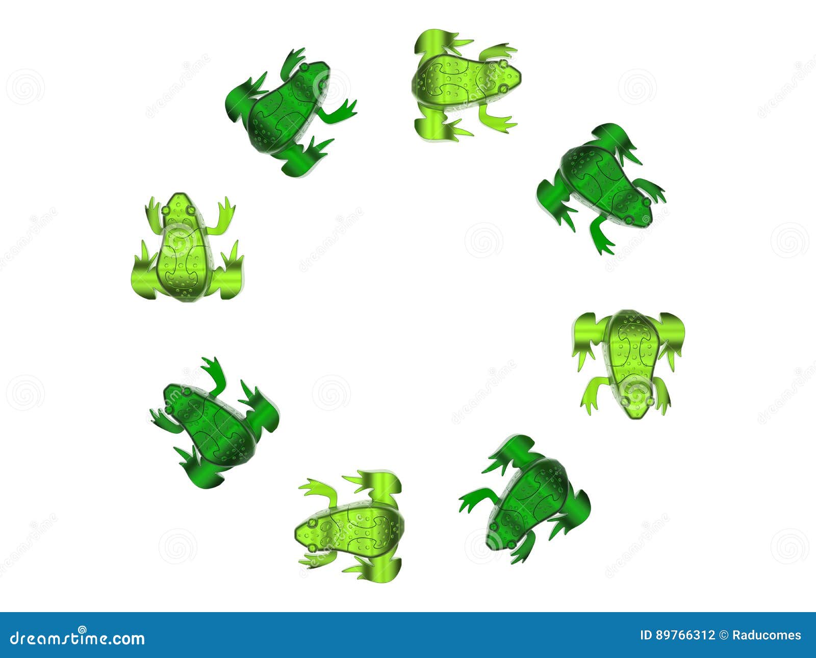 Green Frogs Circular Pattern Stock Illustration - Illustration of ...