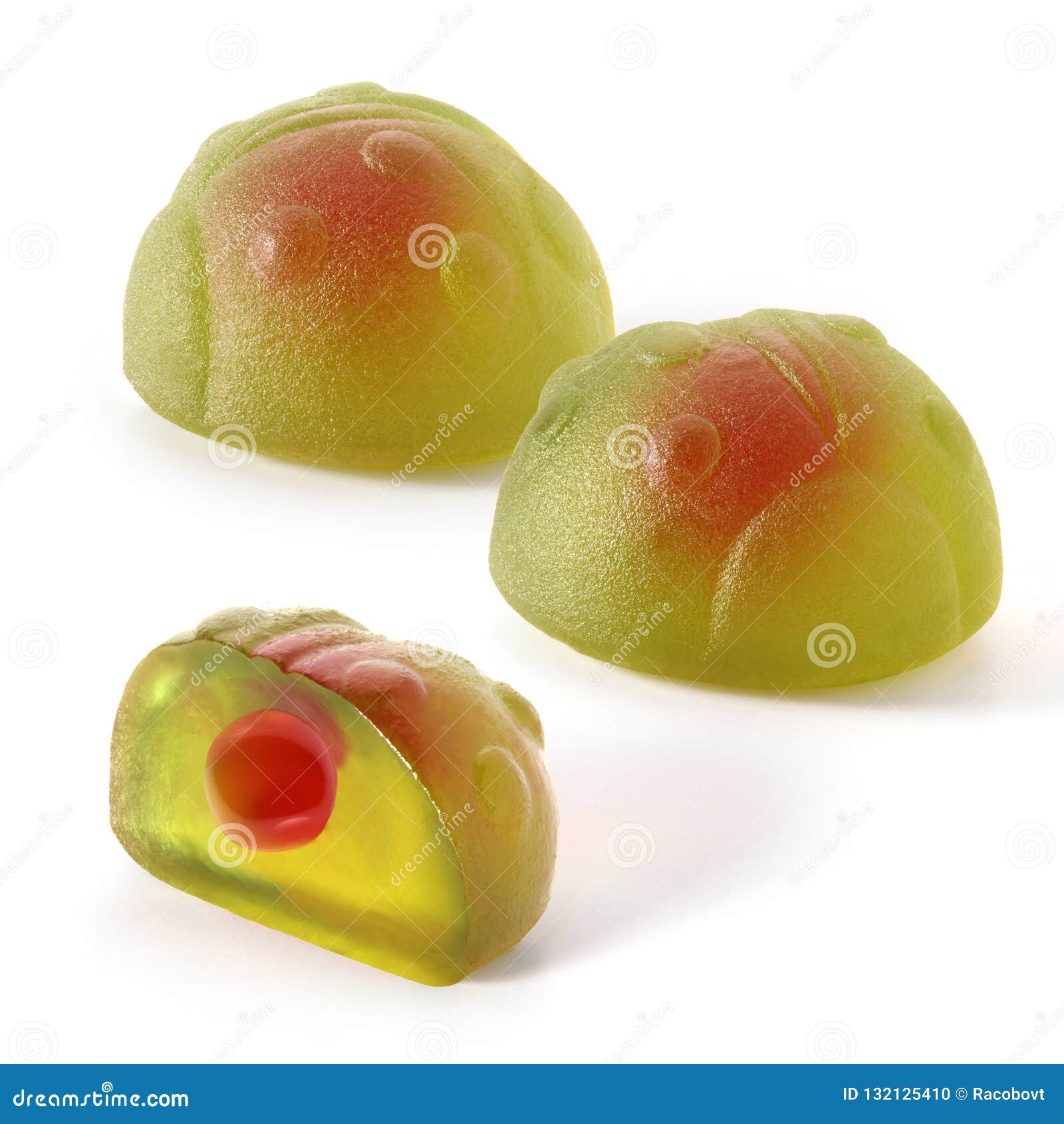 Green Fruit Gummy Candy in the Form of a Beetle Stock Photo - Image of ...