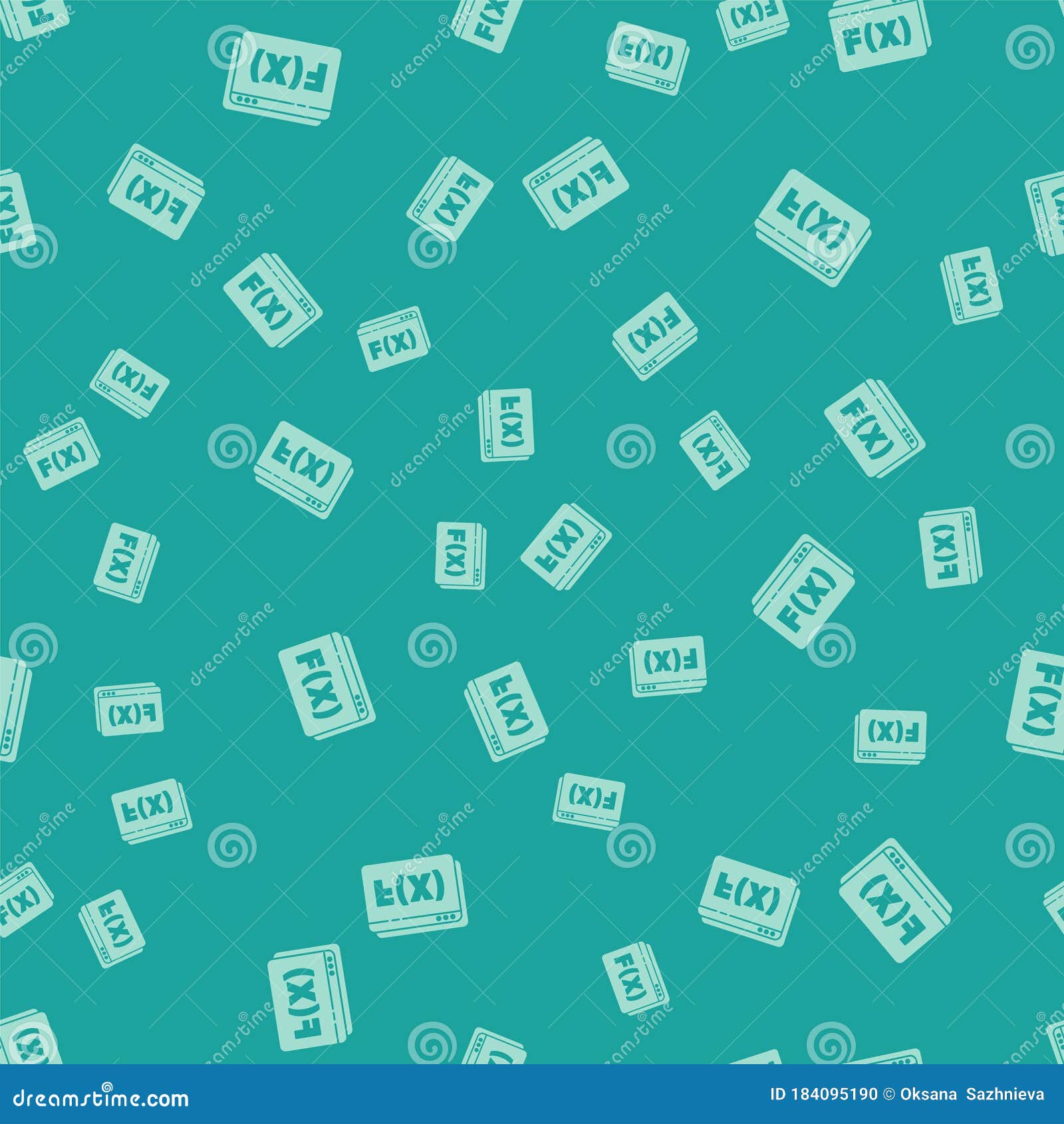 Green Function Mathematical Symbol Icon Isolated Seamless Pattern on ...