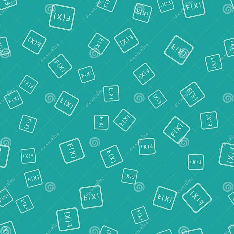 Green Function Mathematical Symbol Icon Isolated Seamless Pattern on ...