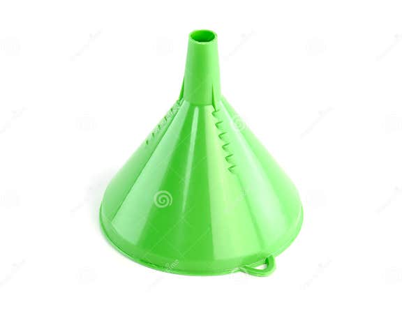 Green Funnel Isolated on White Background Stock Photo - Image of clean ...