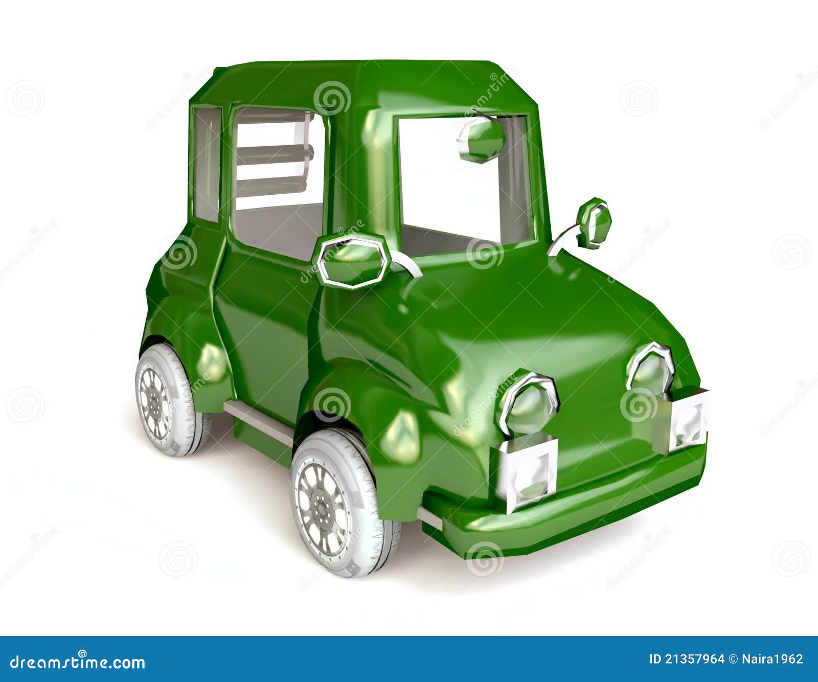 Green Funny Cartoon Car stock illustration. Illustration of funny ...