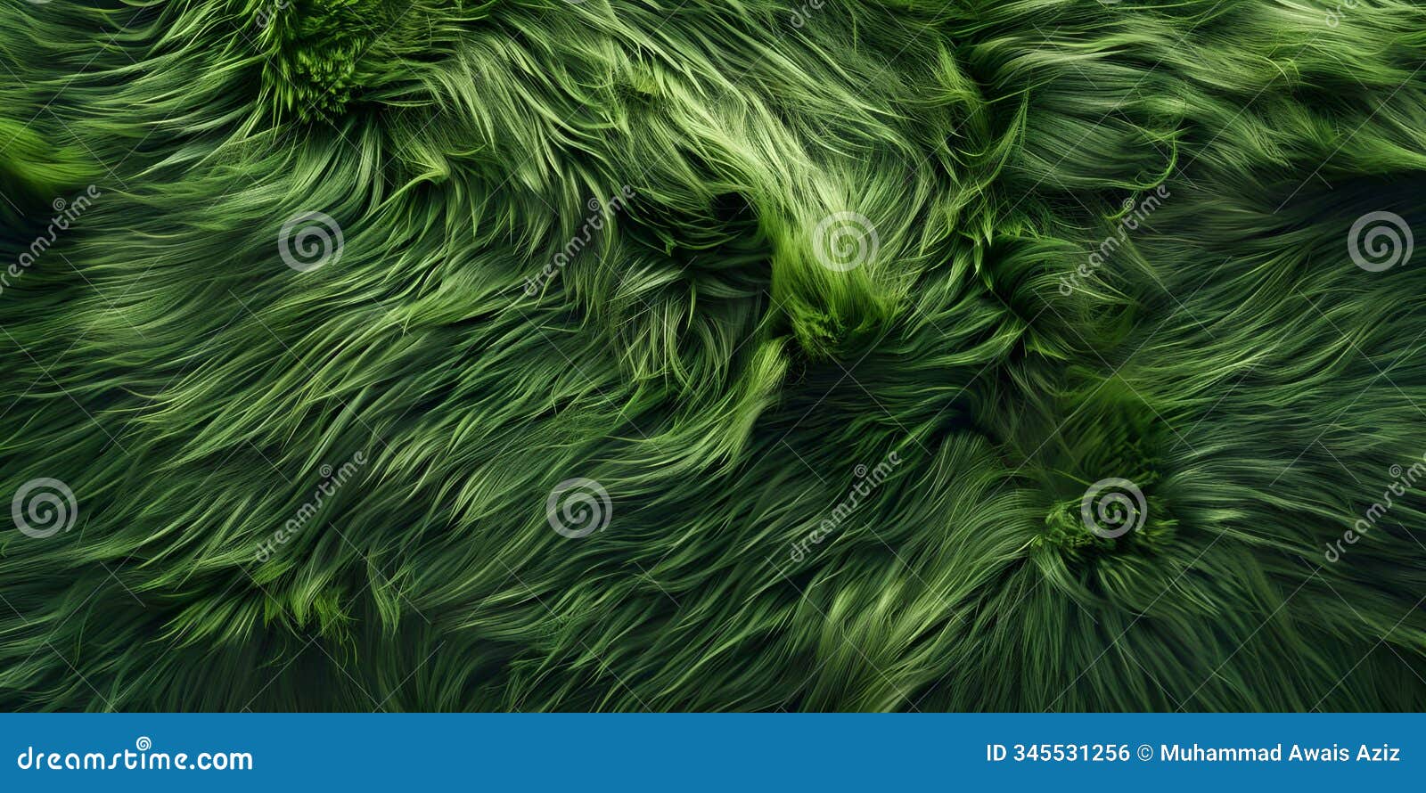 Green Fur Texture Background - Ai Generated Stock Illustration ...