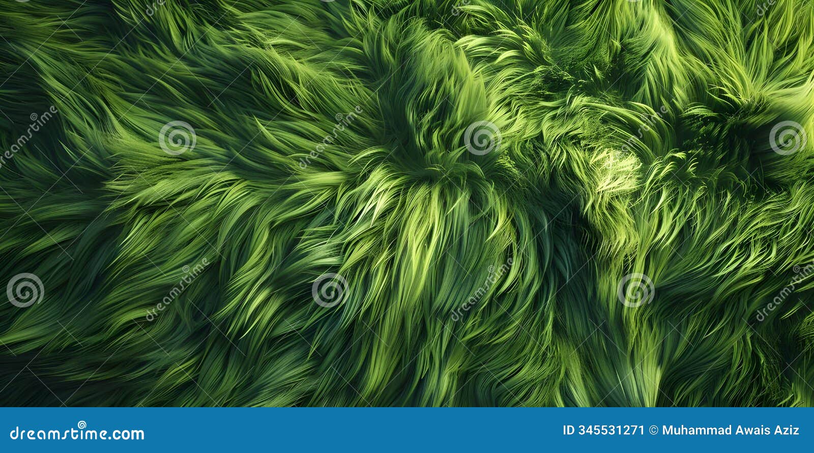 Green Fur Texture Background - Ai Generated Stock Illustration ...