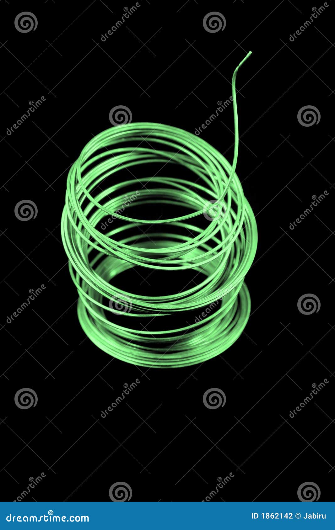 Green Fuse Wire stock photo. Image of coils, spiral, swirling - 1862142