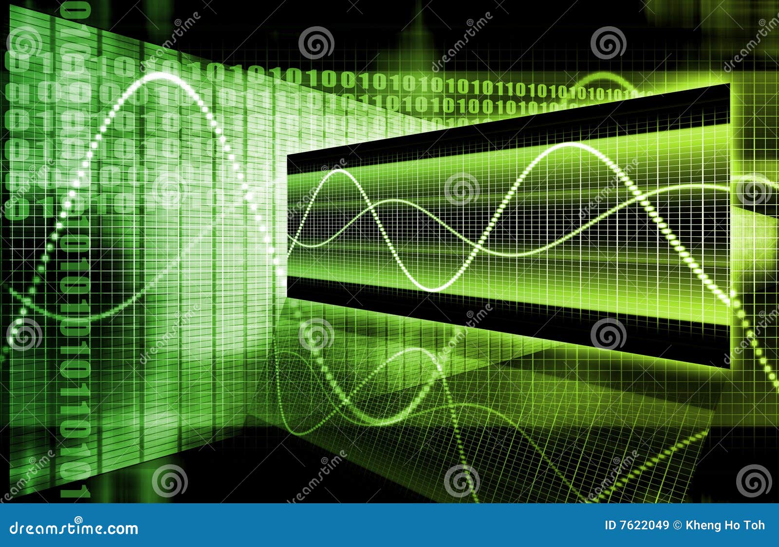 Green Futuristic Business Chart Stock Illustration - Illustration of ...