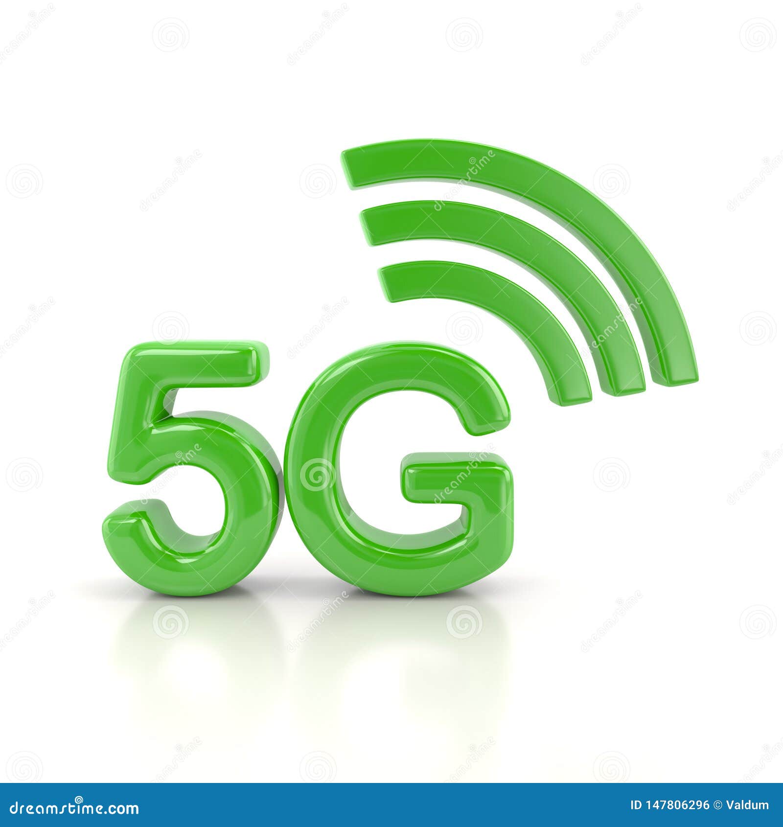 Green 5g Wireless Network Icon 3d Illustration Stock Illustration ...