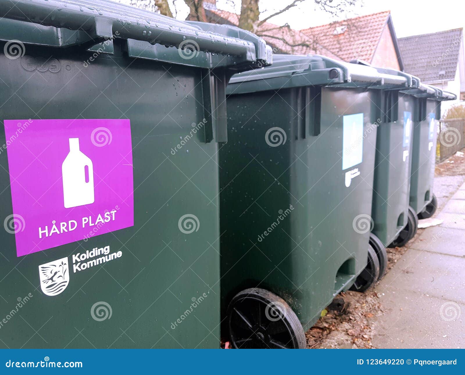 Containers for Sorting Garbage Stock Photo - Image of city, bottles ...