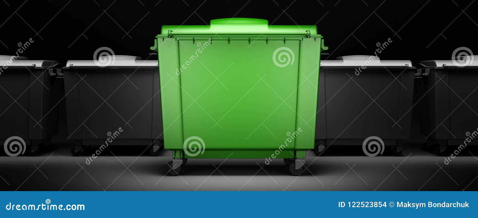 Green Garbage Bin With Documents Royalty-Free Stock Photography ...