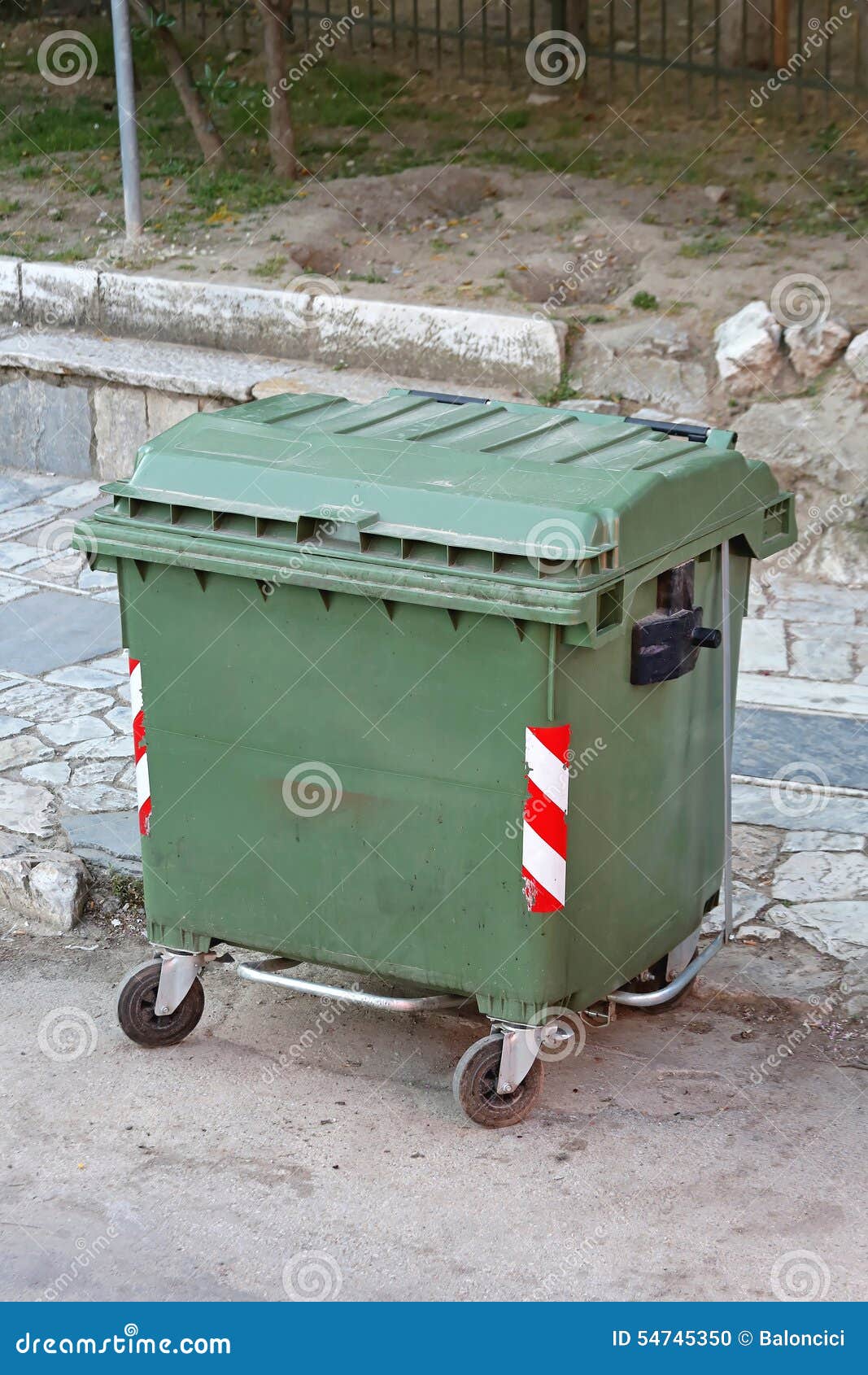 Green Garbage Container stock photo. Image of green, waste - 54745350