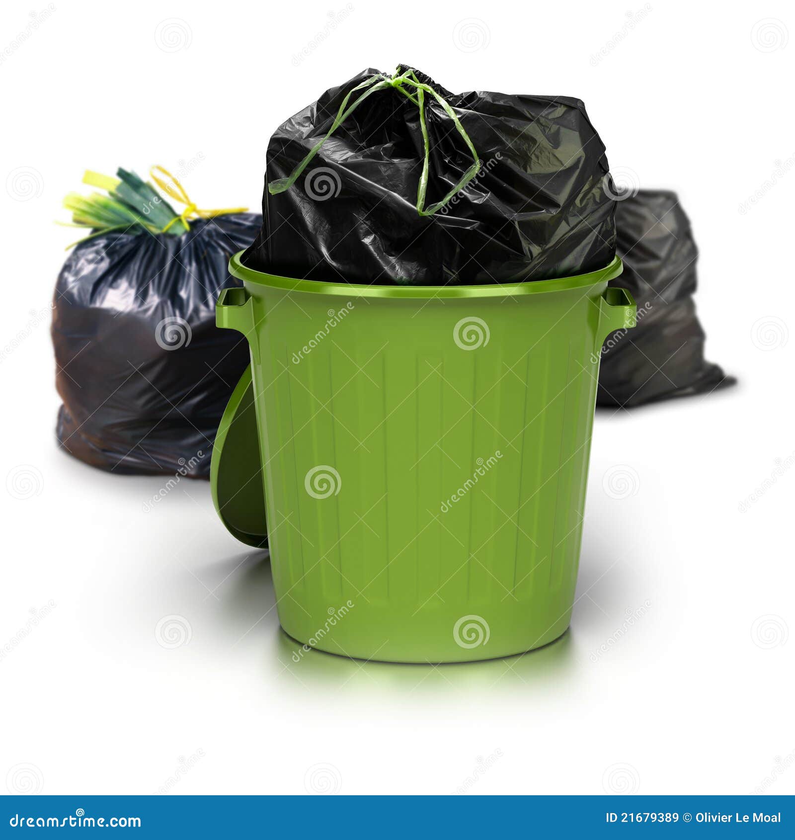 Green garbage environment stock image. Image of full - 21679389