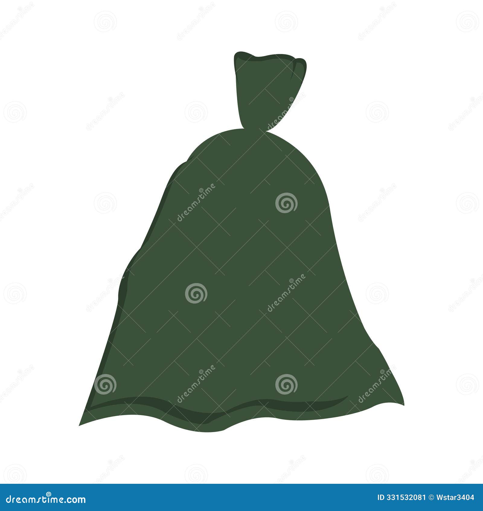 Green Garbage Trash Bag Icon Stock Vector - Illustration of recycled ...