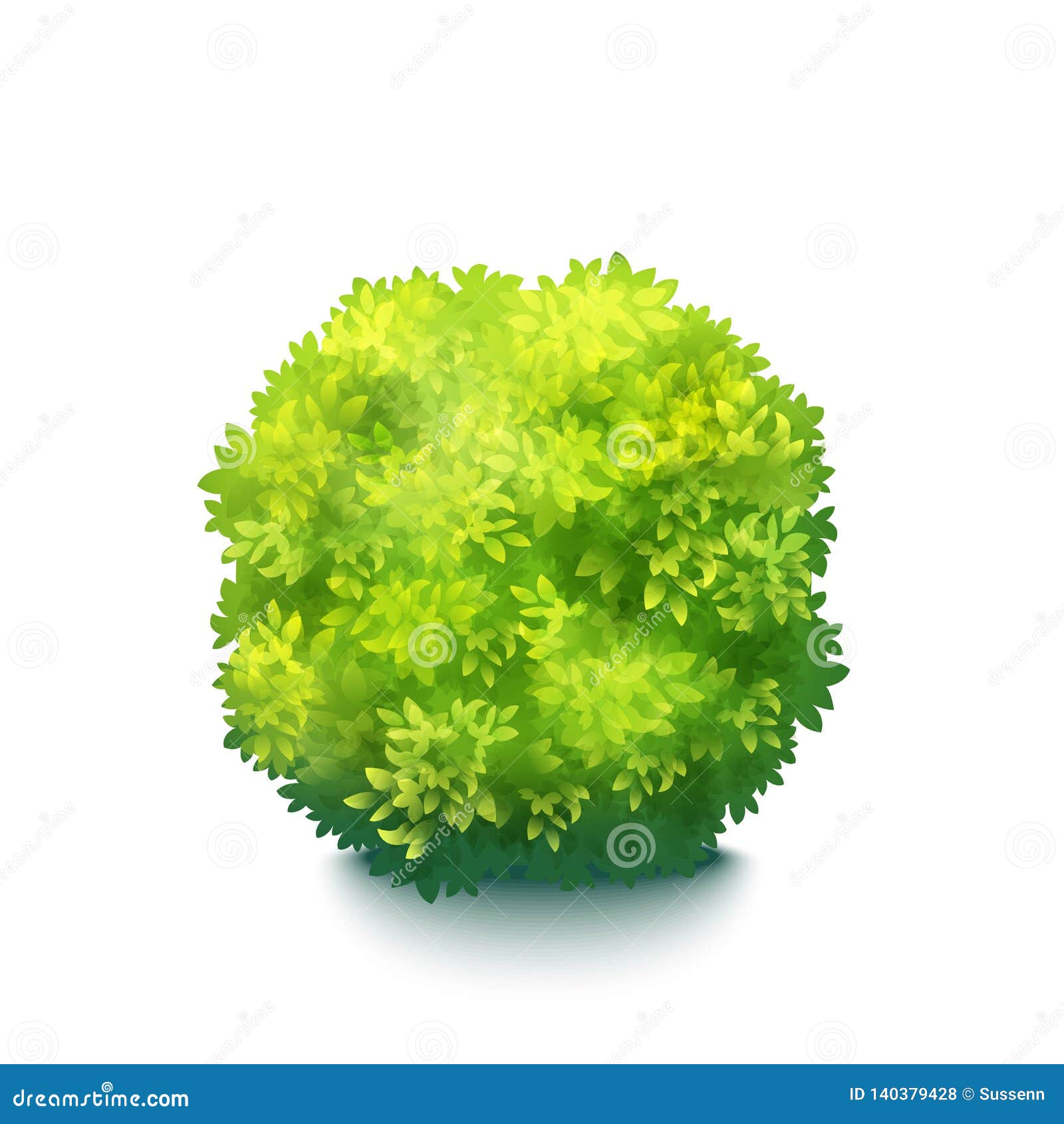 Green Garden Bush stock vector. Illustration of landscape - 140379428
