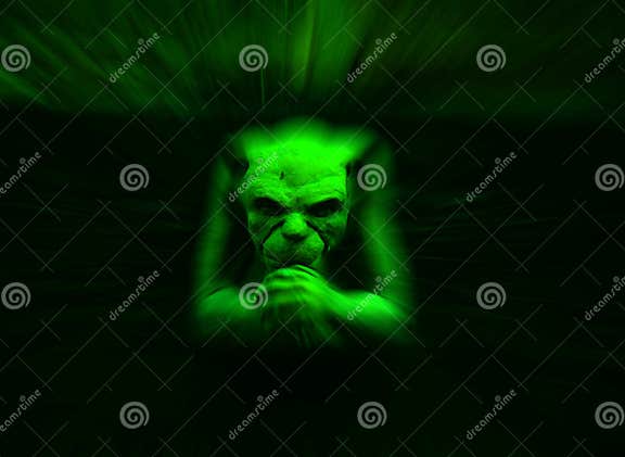 Green Gargoyle stock illustration. Illustration of sculpture - 5772035