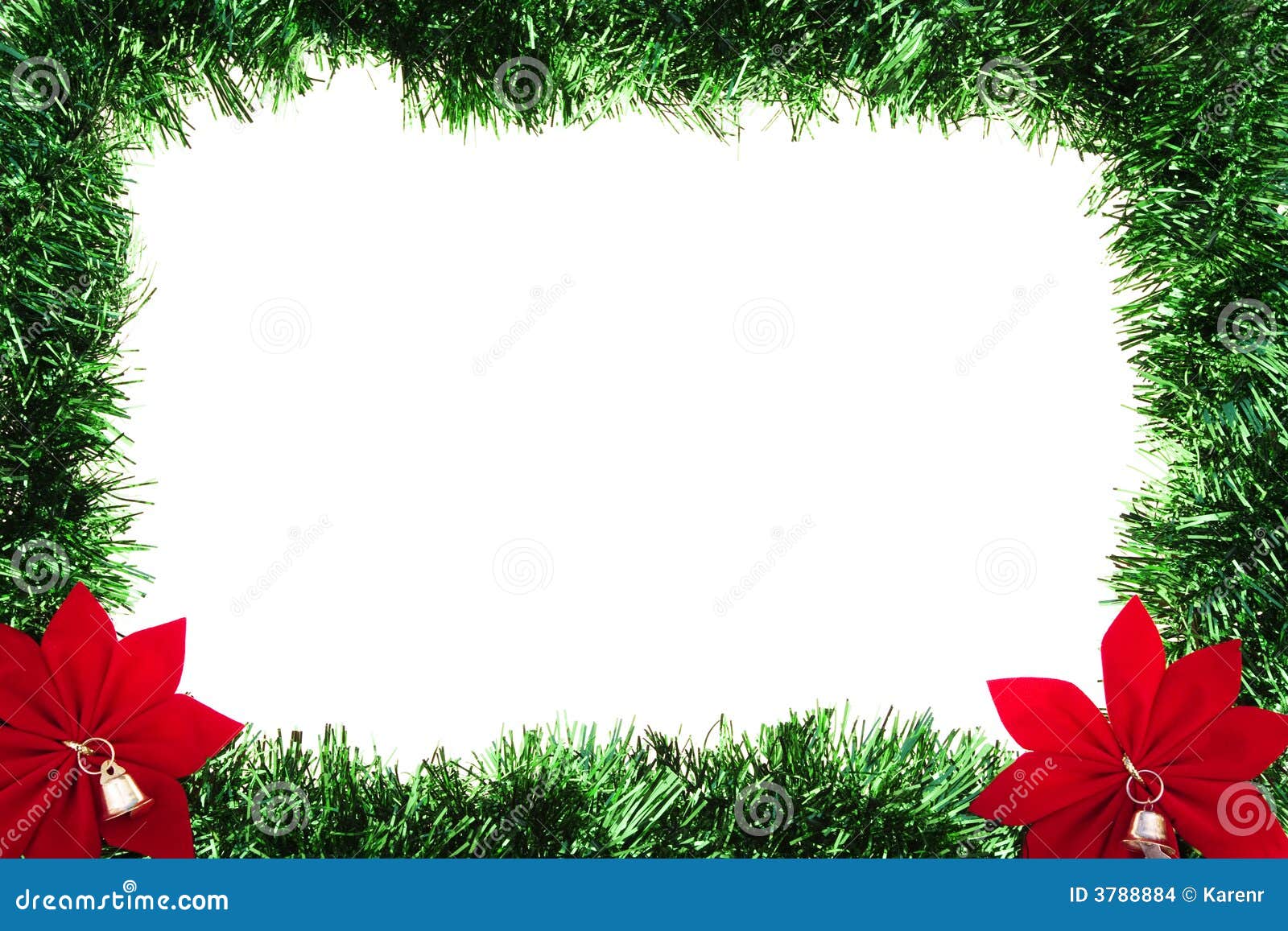 Green Garland Frame stock photo. Image of cheer, frame - 3788884