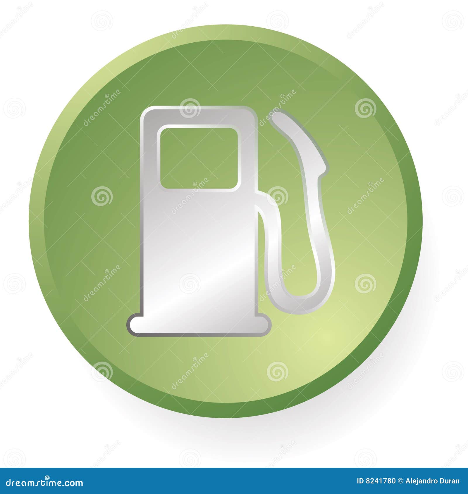 Green gas pump icon stock vector. Illustration of manual - 8241780