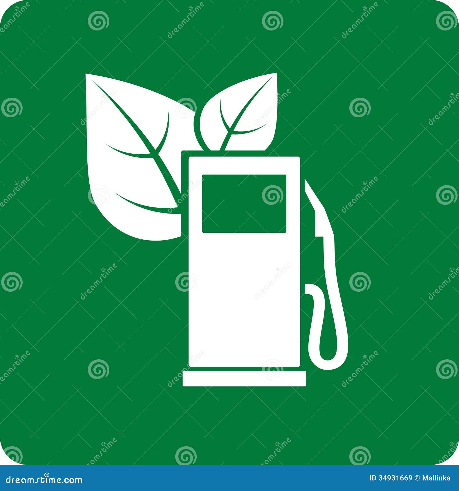Green gas station icon stock vector. Illustration of gallon - 34931669