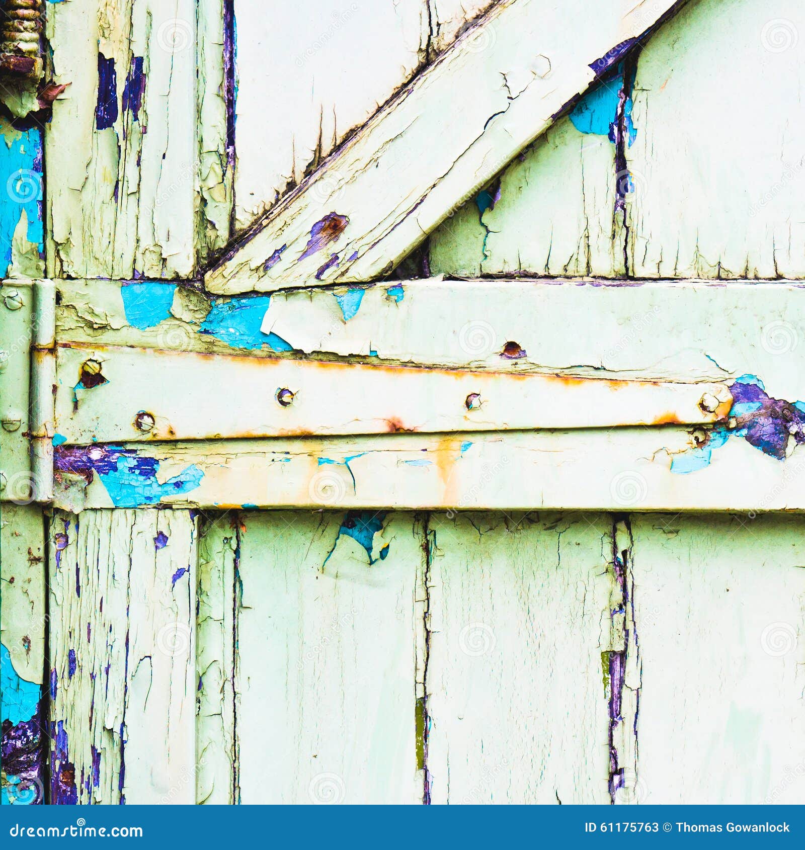 Green gate stock image. Image of carpentry, crack, green - 61175763