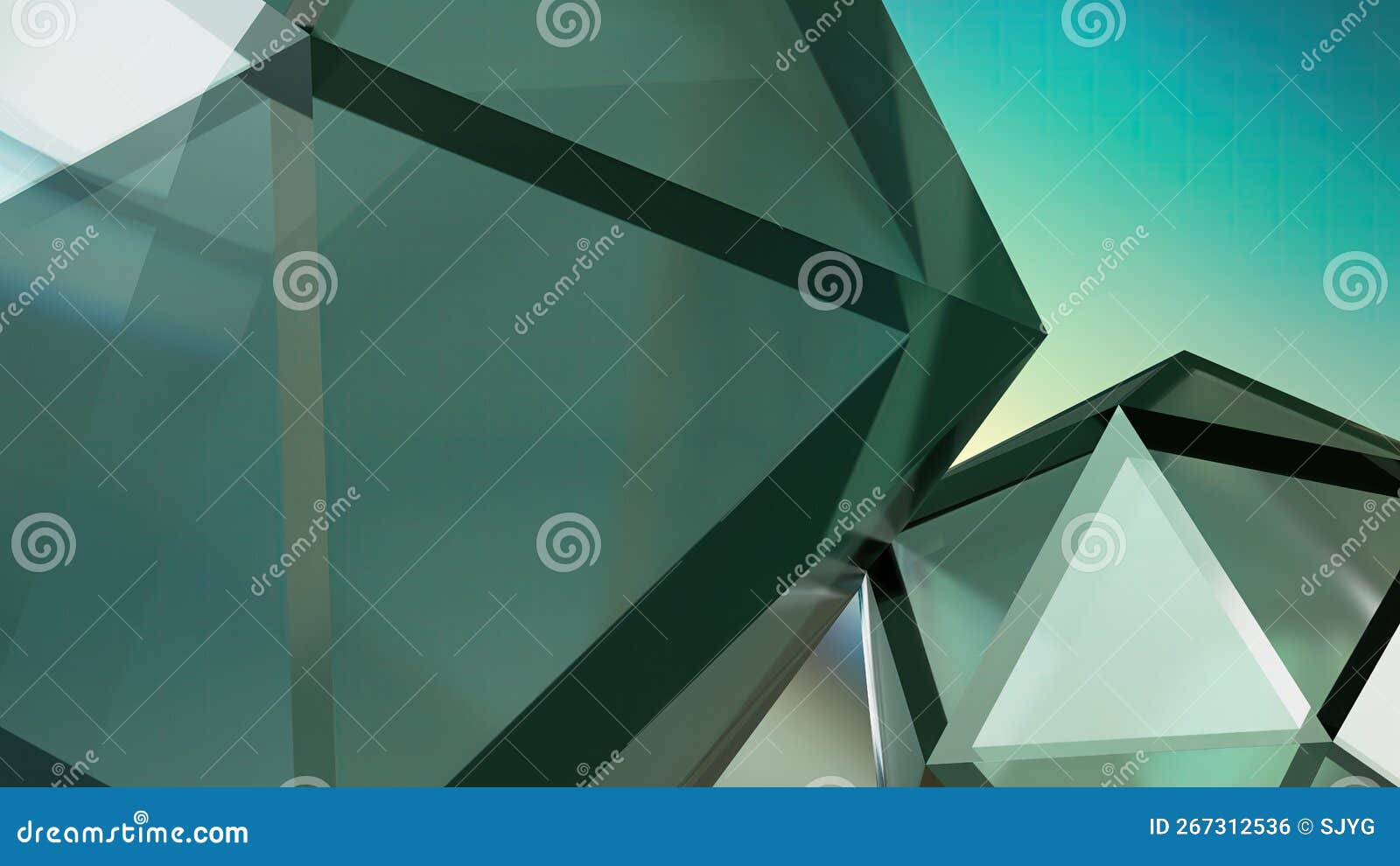 Green Gemstone Angular Deformed Hexagonal Three Dimensional Abstract ...