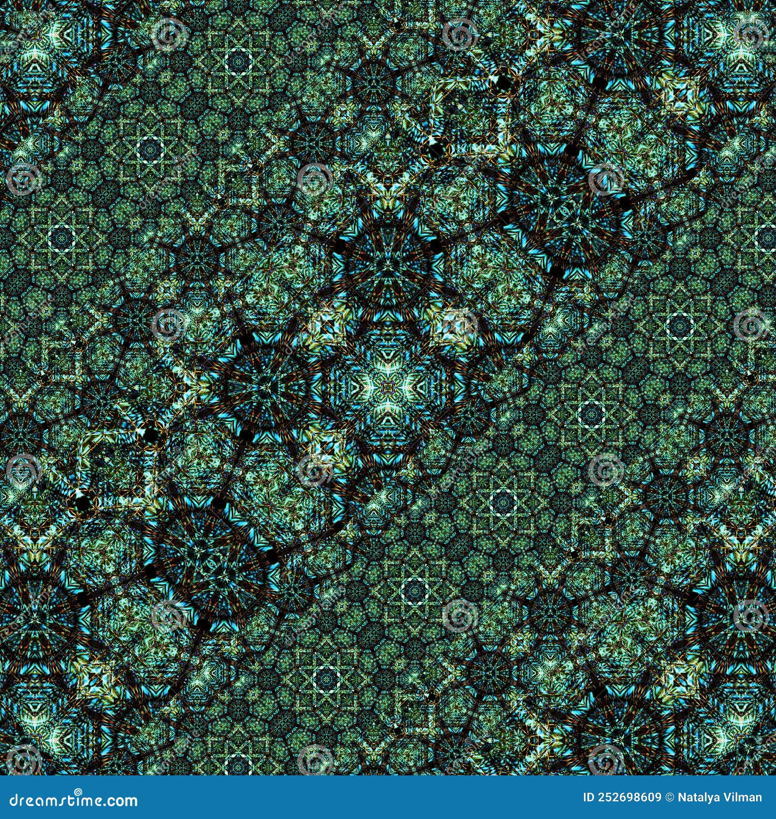 Green Geometrical Floral Border Background Base Design Pattern Stock ...