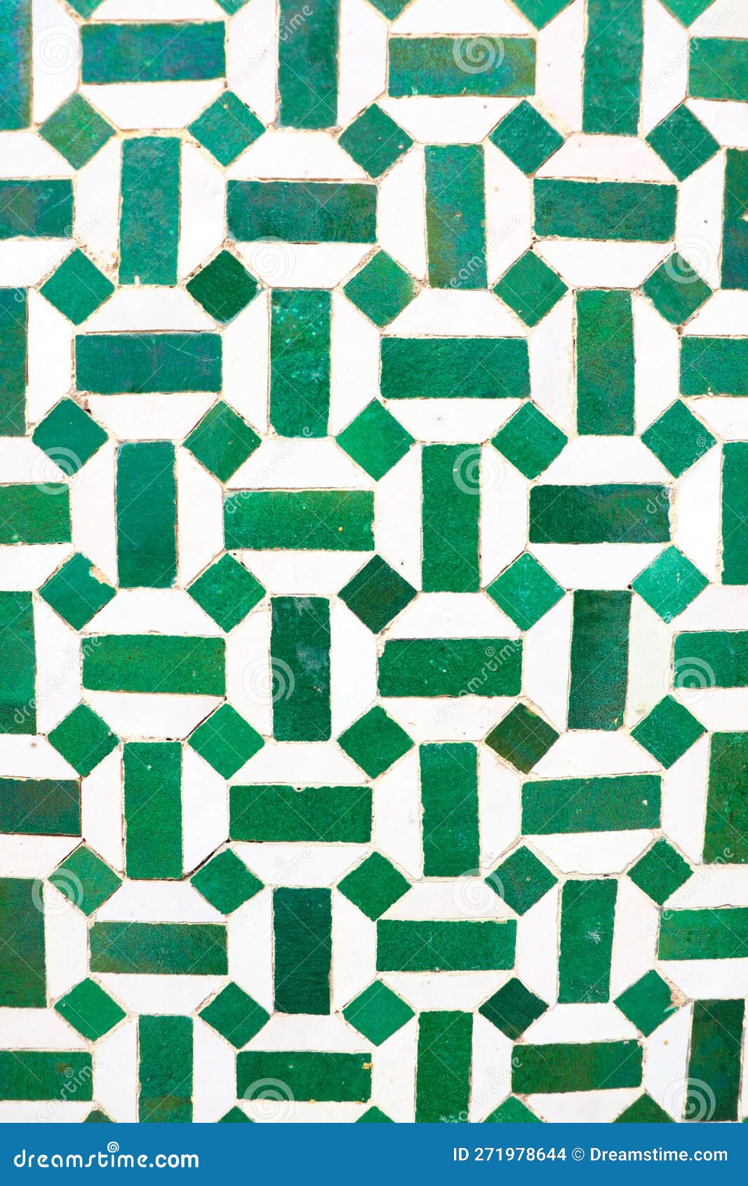 A Green Geometrical Pattern of Rectangles and Diamonds in a Tile Stock ...