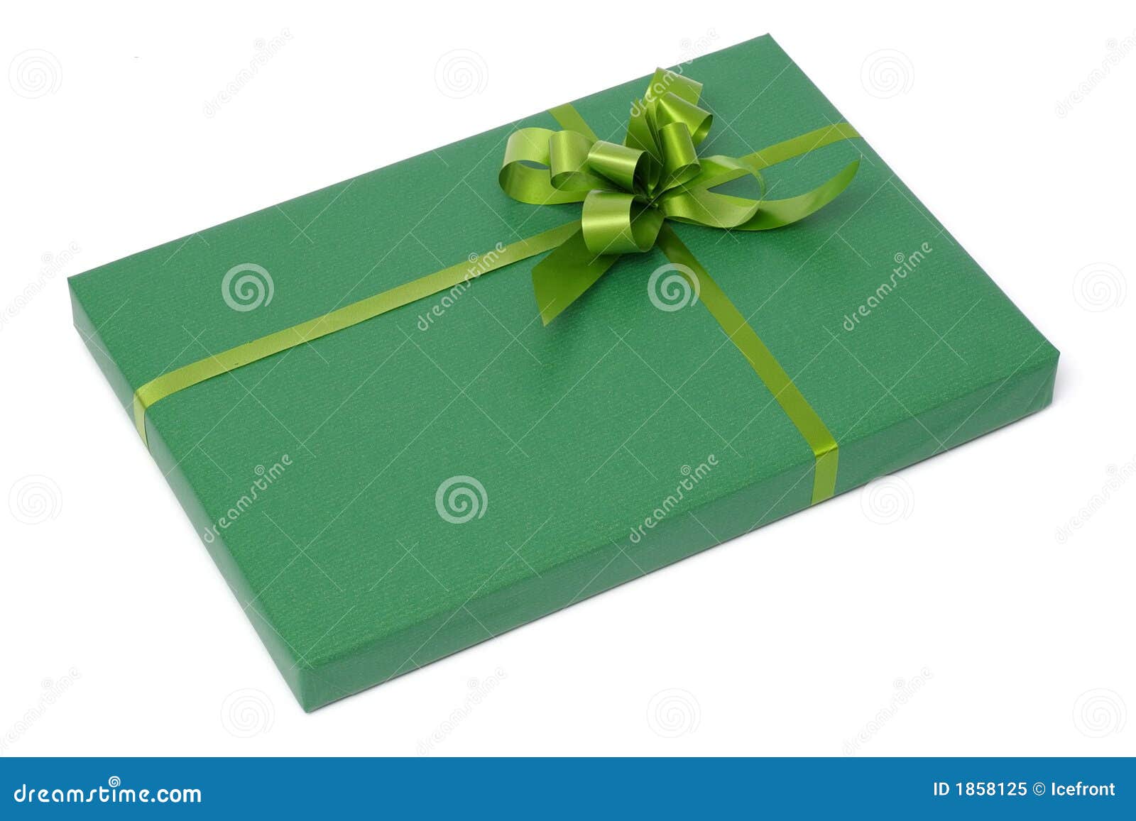 Green gift box stock image. Image of special, pack, paper - 1858125