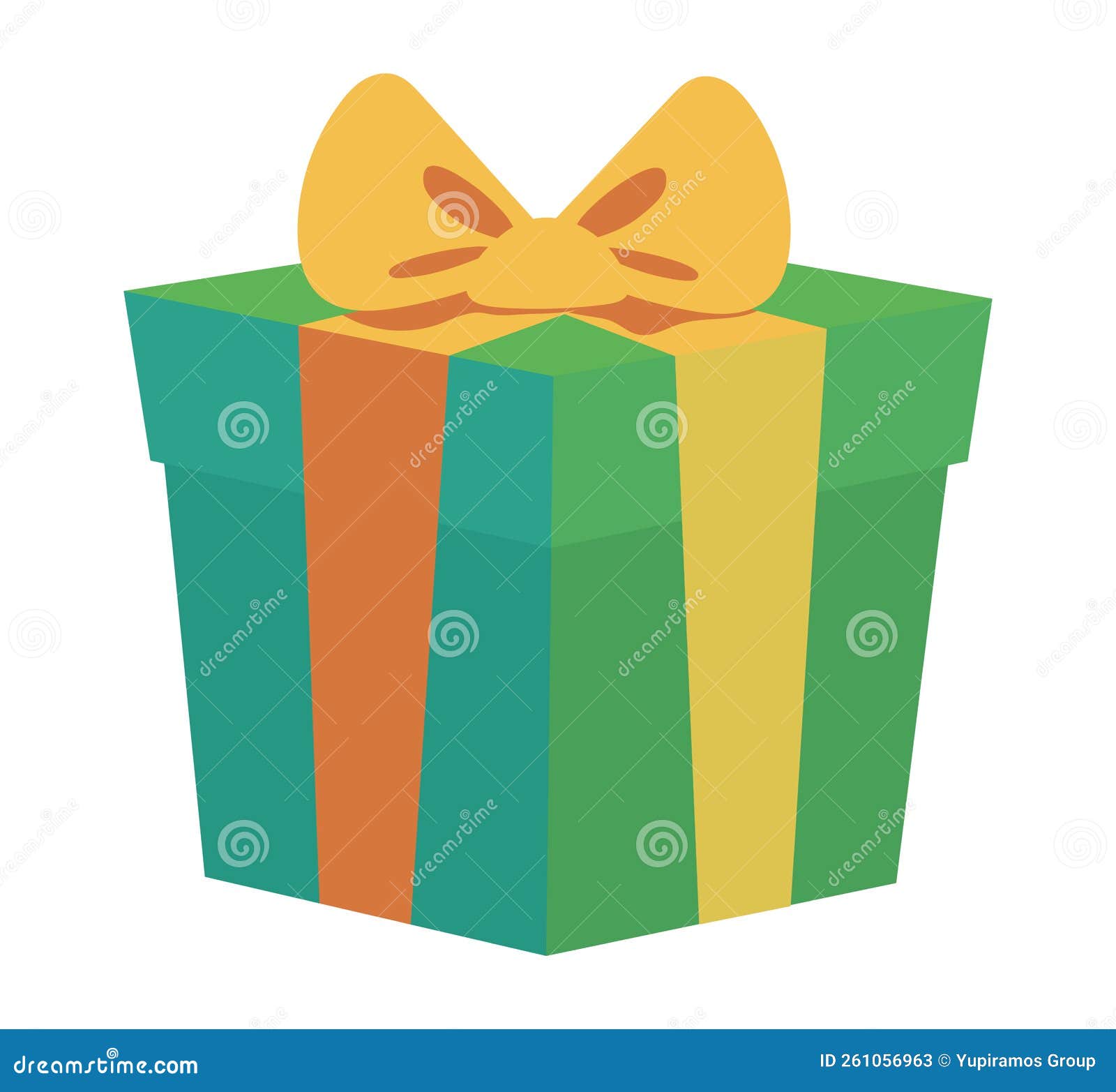 Green gift box stock vector. Illustration of design - 261056963