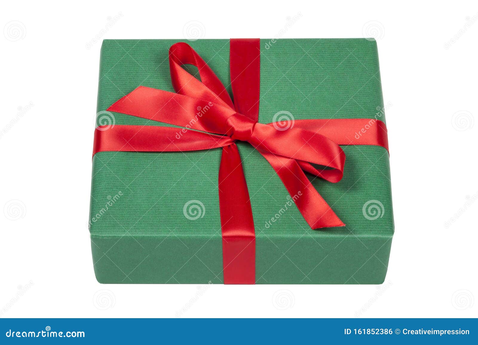 Green gift box stock photo. Image of single, deco, celebrate - 161852386