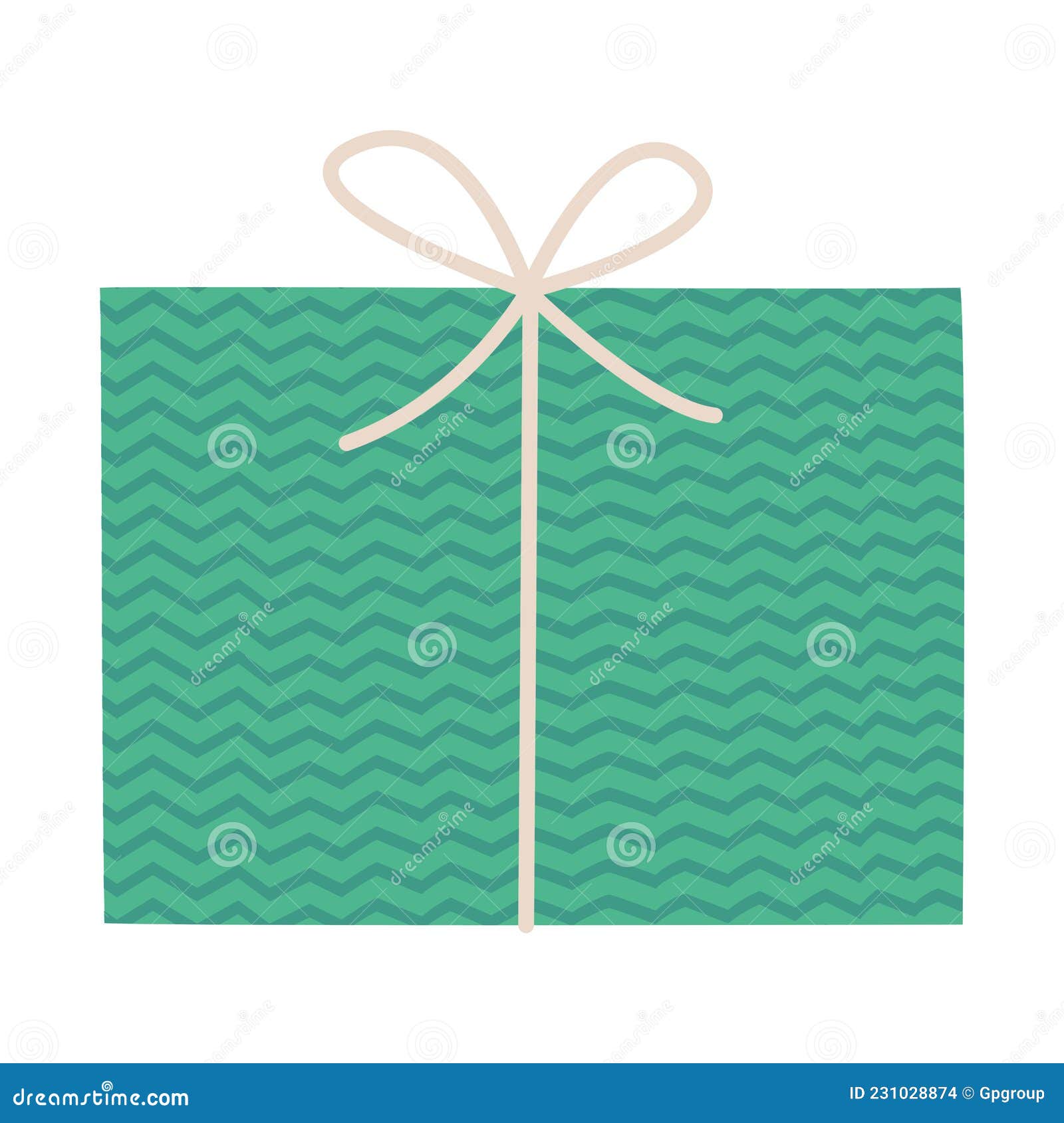 Green Gift Box Illustration Stock Vector - Illustration of design ...