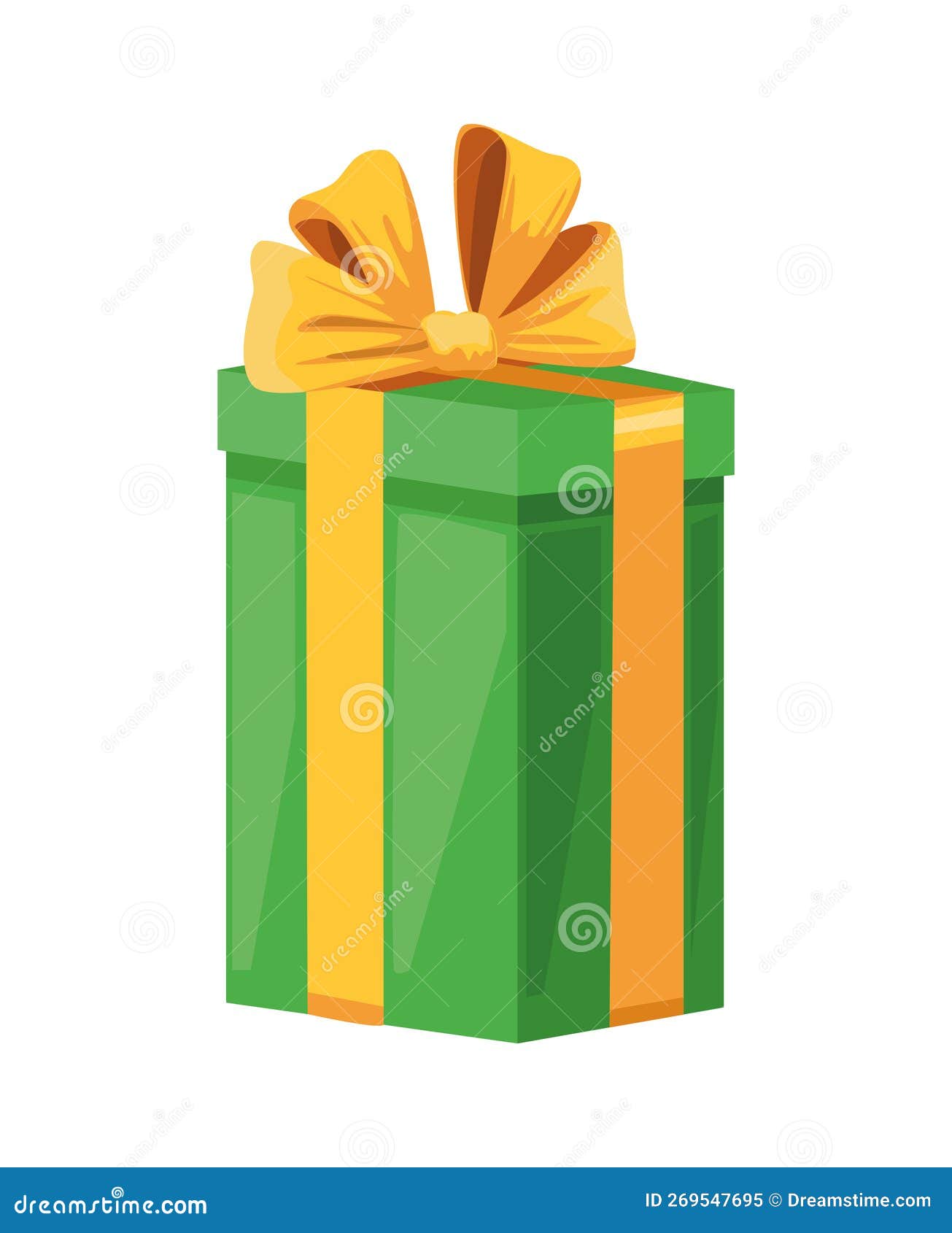 Green gift box present stock vector. Illustration of package - 269547695