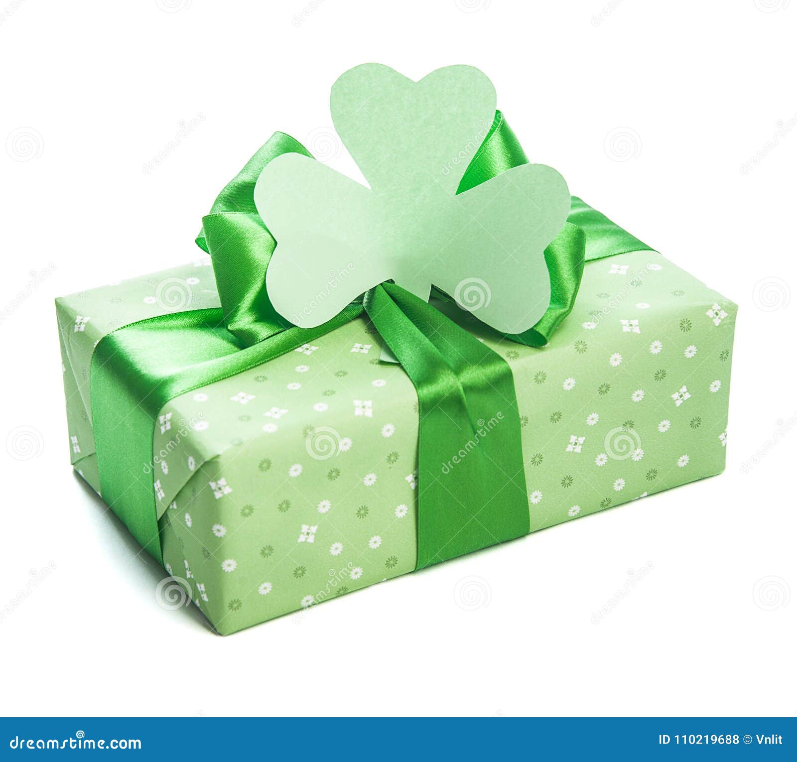 Green Gift Box for Saint Patrick Day Stock Photo - Image of decorative ...