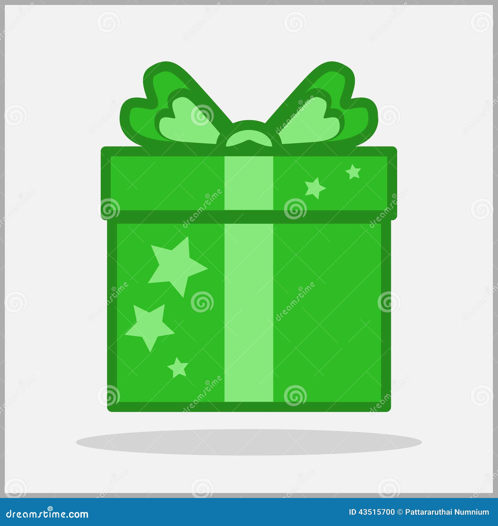 Green Gift icon stock vector. Illustration of gray, birth - 43515700