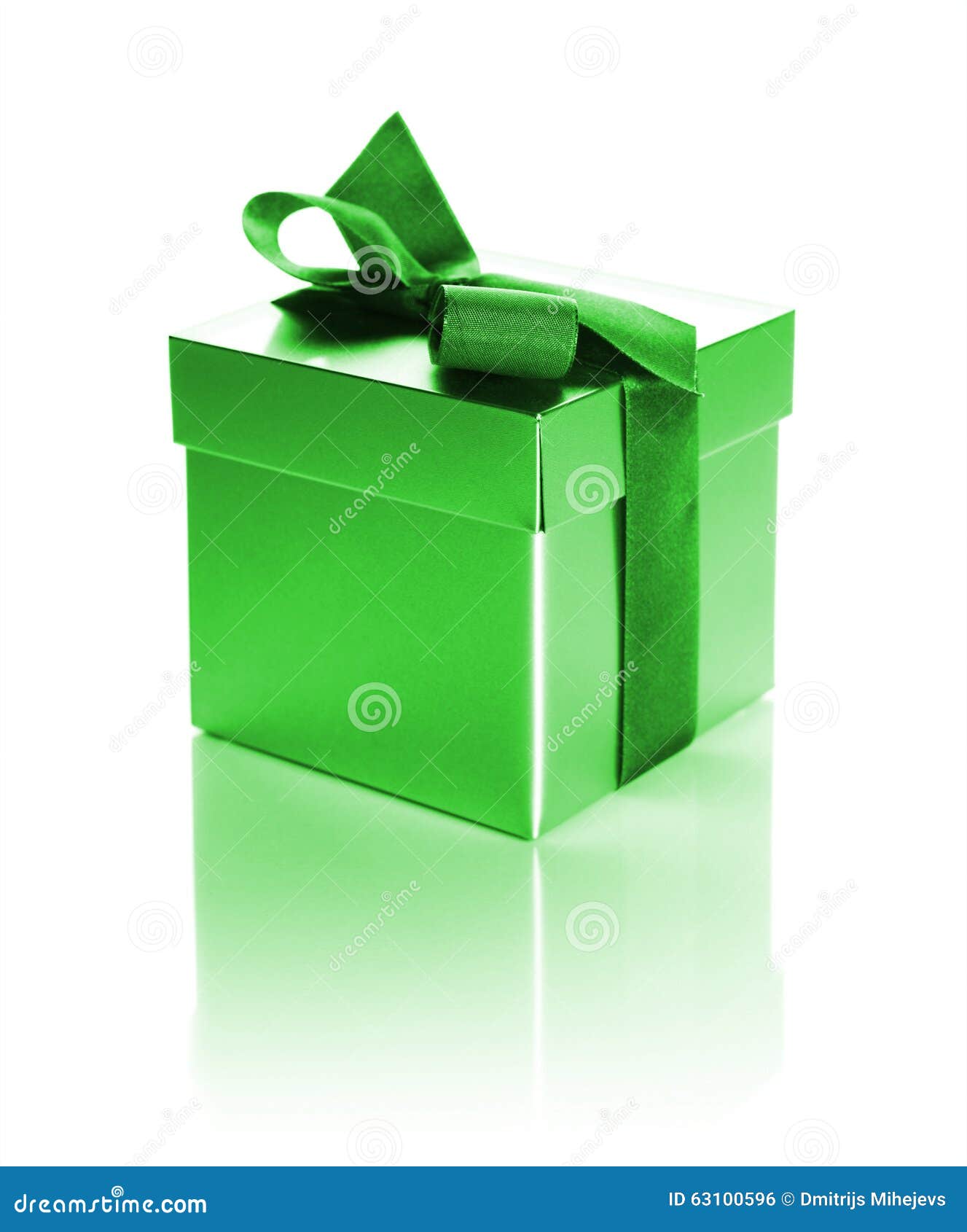 Green gift stock photo. Image of luxury, holiday, reflection - 63100596