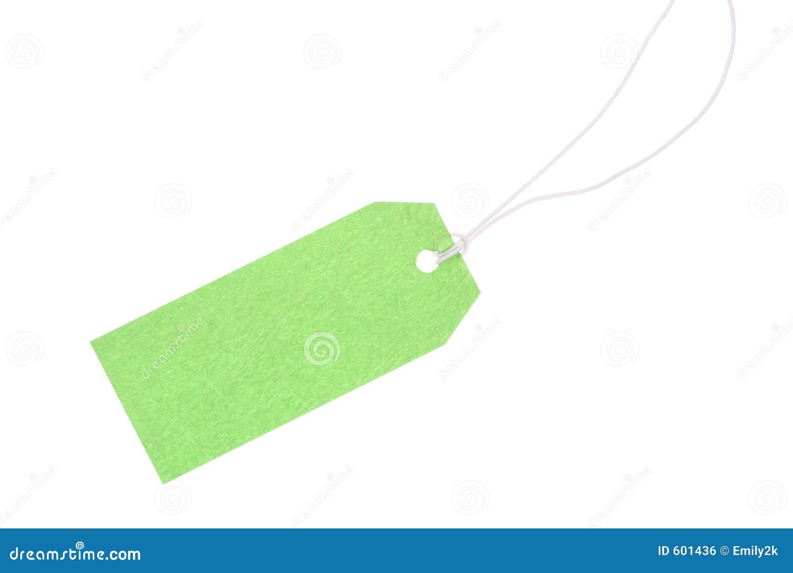 Green Gift Tag with Cotton Thread Stock Photo - Image of shop, business ...