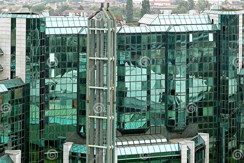 Green glass building stock image. Image of modern, facade - 26261429