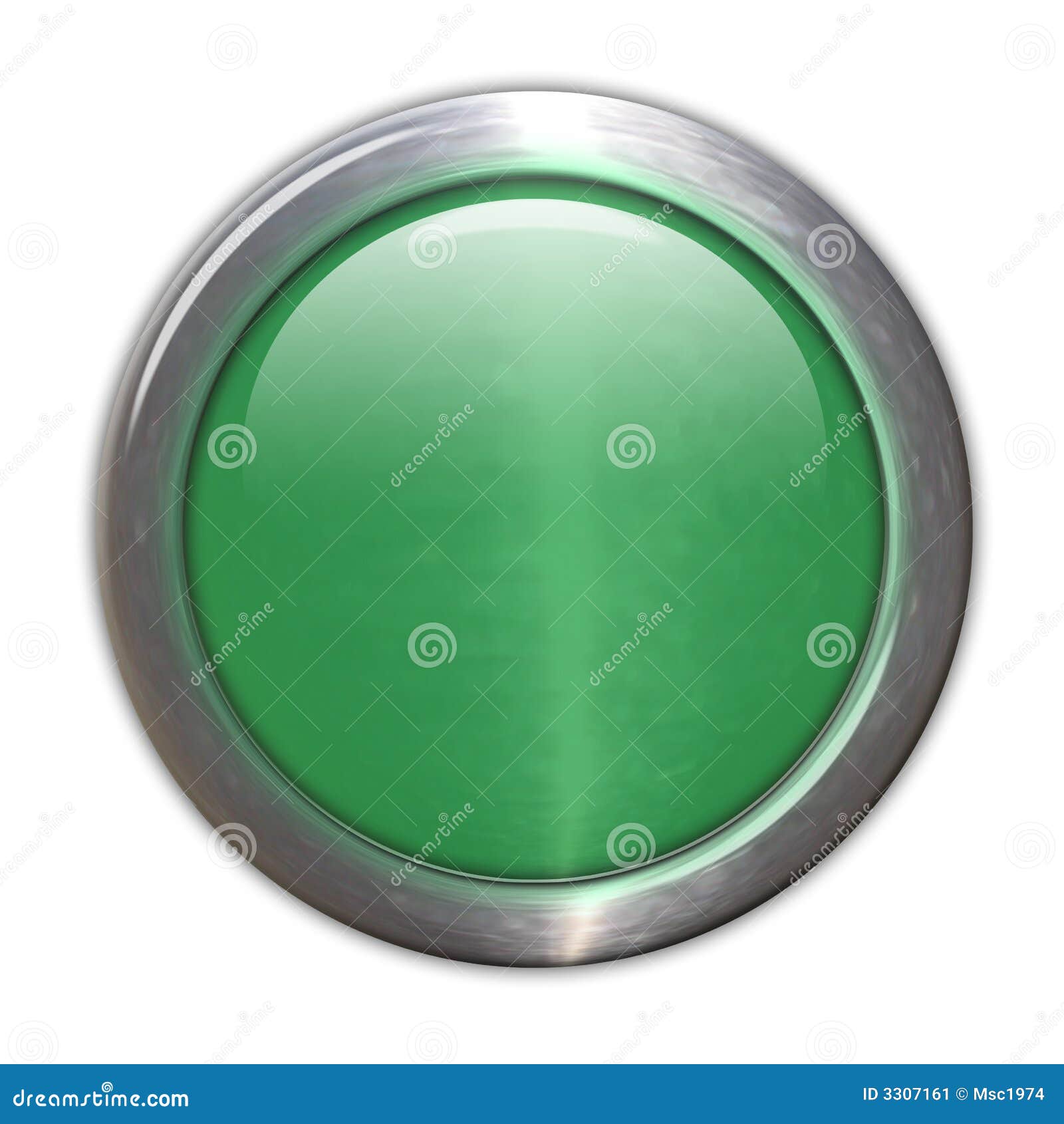 Green Glass Button - Blank stock illustration. Illustration of chrome ...