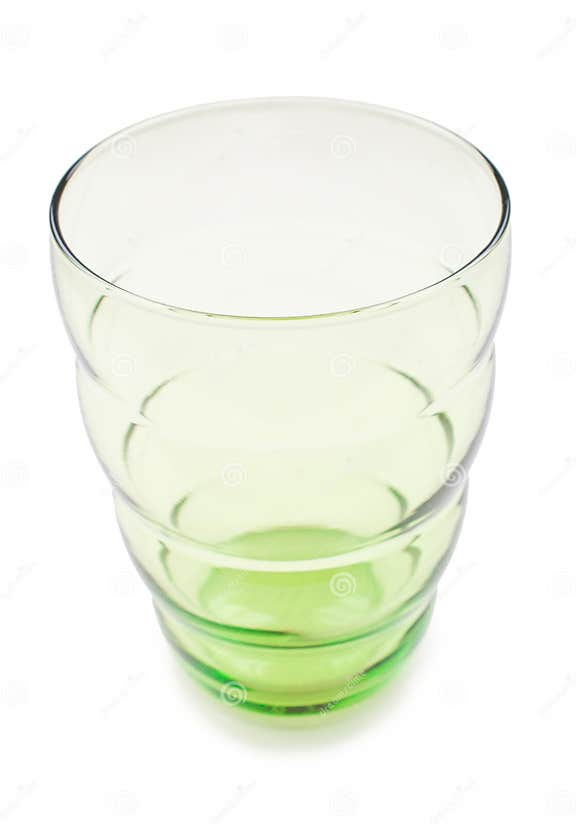 Green glass cup on white stock photo. Image of beverage - 23144542