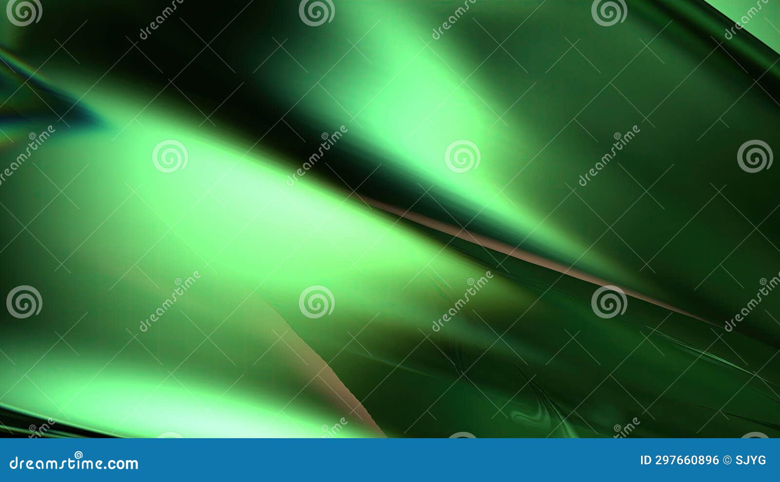 Green Glass Fresh Refraction and Reflection Elegant Modern 3D Rendering ...