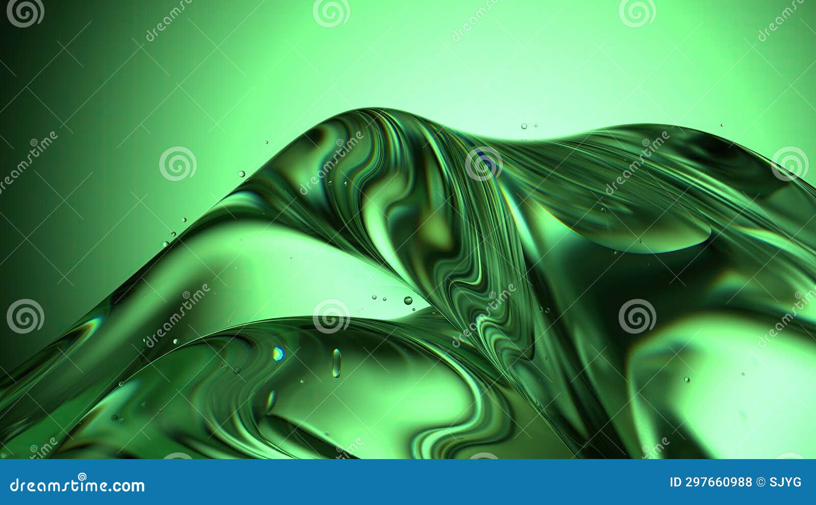 Green Glass Refreshing Beautiful Refraction and Reflection Elegant ...