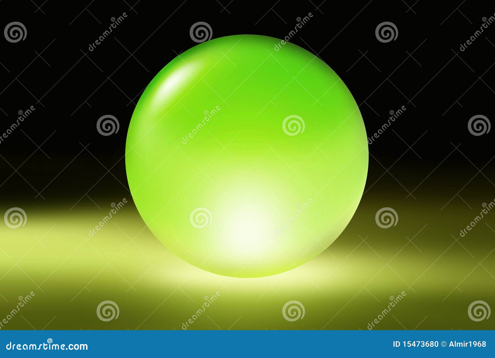 Green glass sphere stock illustration. Illustration of three - 15473680