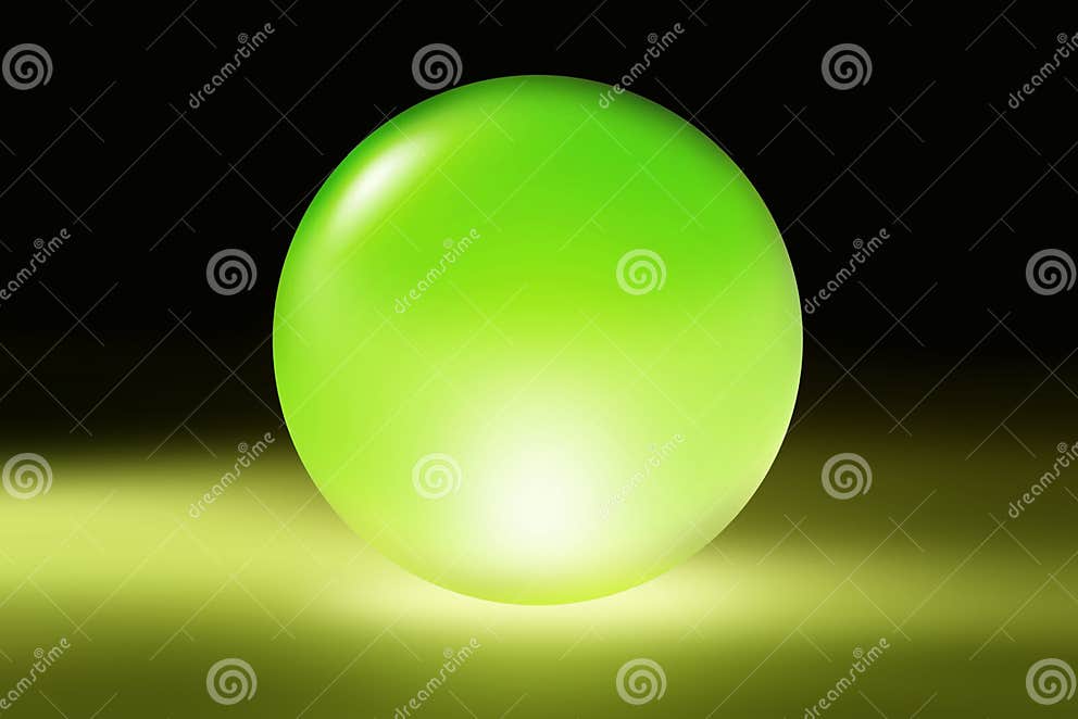 Green glass sphere stock illustration. Illustration of three - 15473680