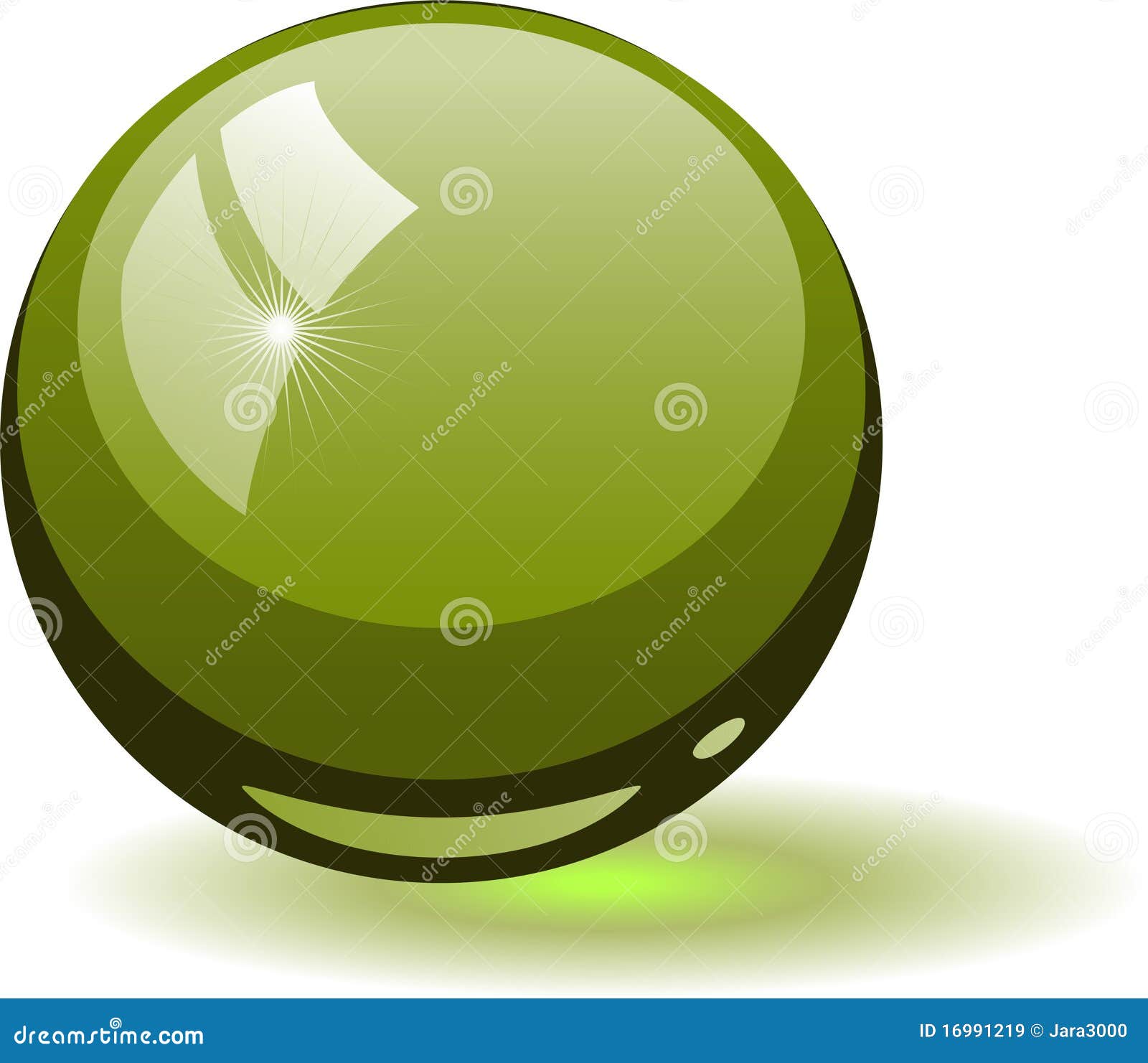 Green glass sphere stock vector. Illustration of green - 16991219