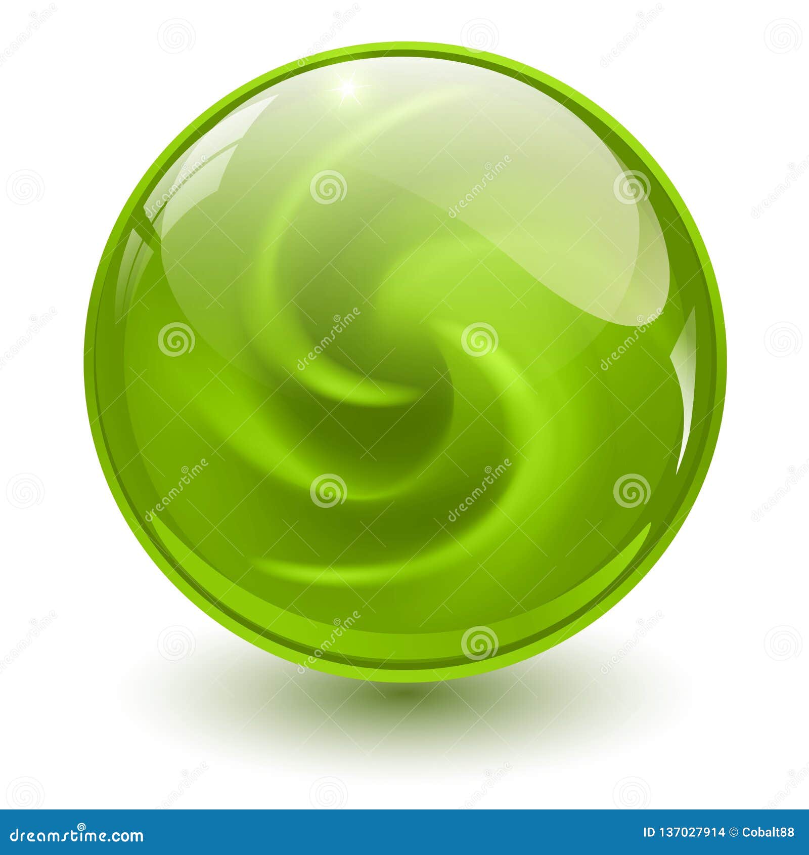 Green glass sphere stock vector. Illustration of realistic - 137027914