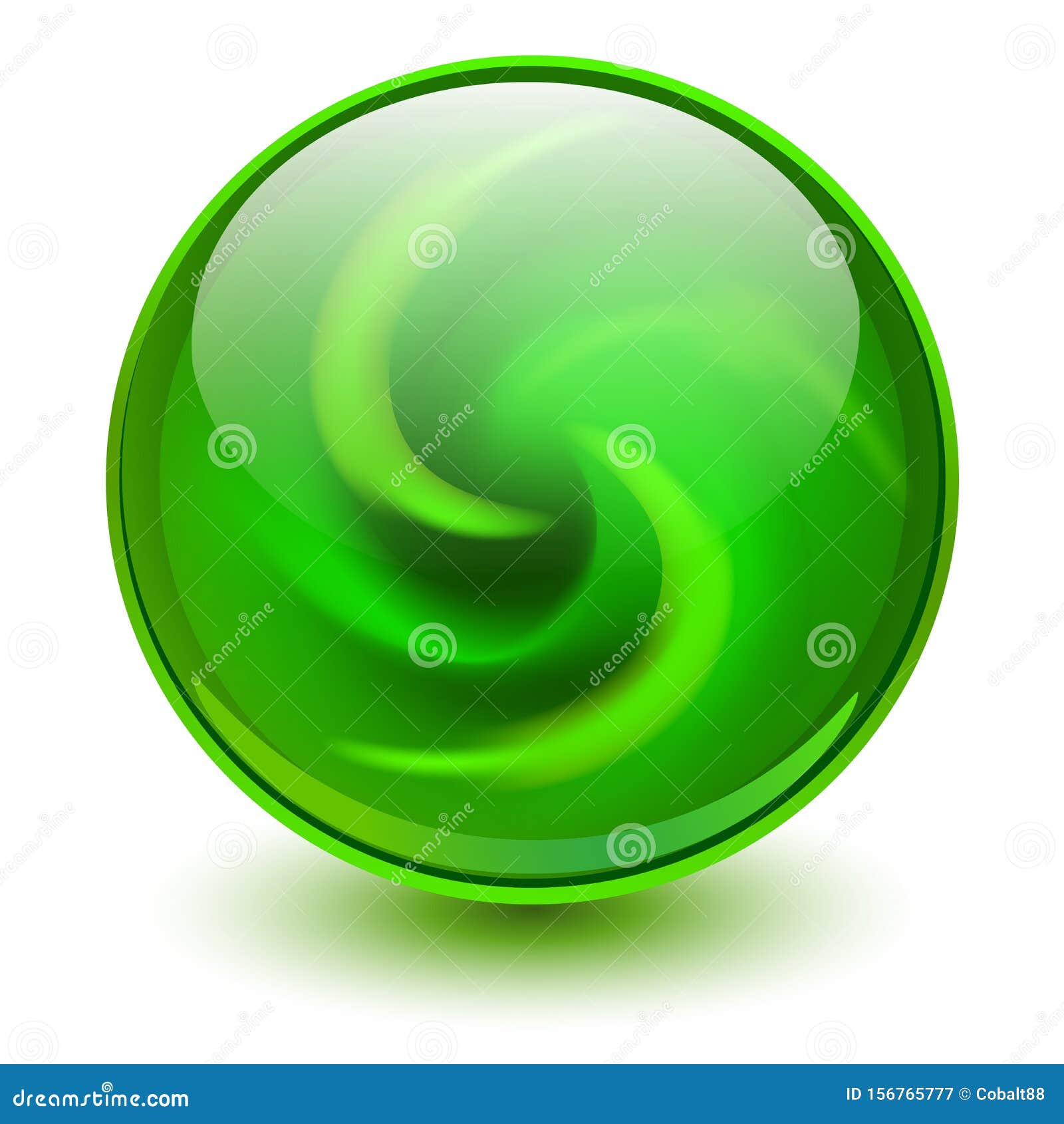 Green glass sphere stock vector. Illustration of circle - 156765777
