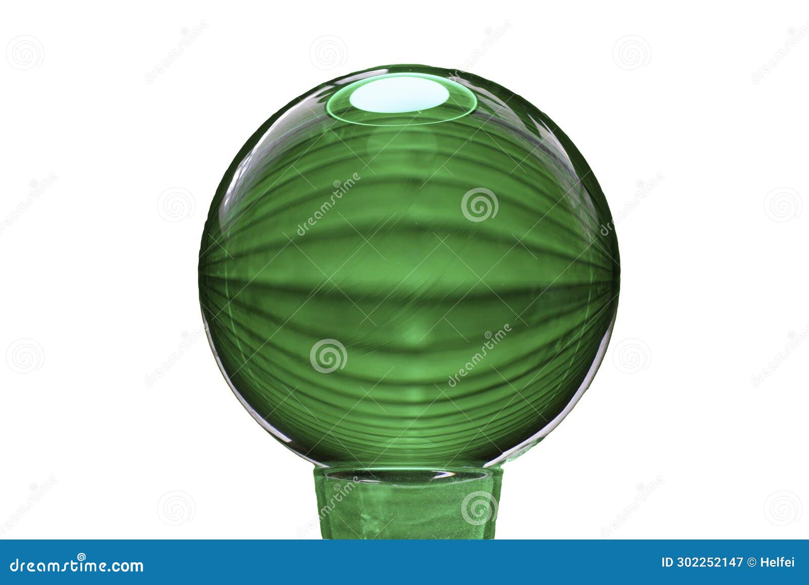 Green Glass Sphere Isolated on White Background Stock Image - Image of ...