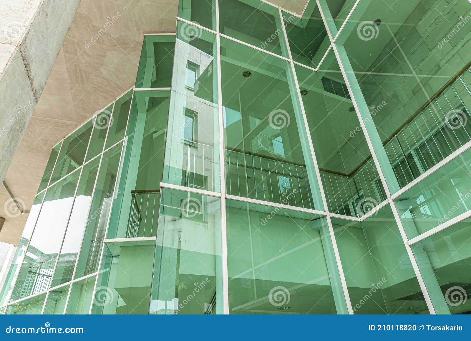 Green glass wall stock photo. Image of inside, city - 210118820