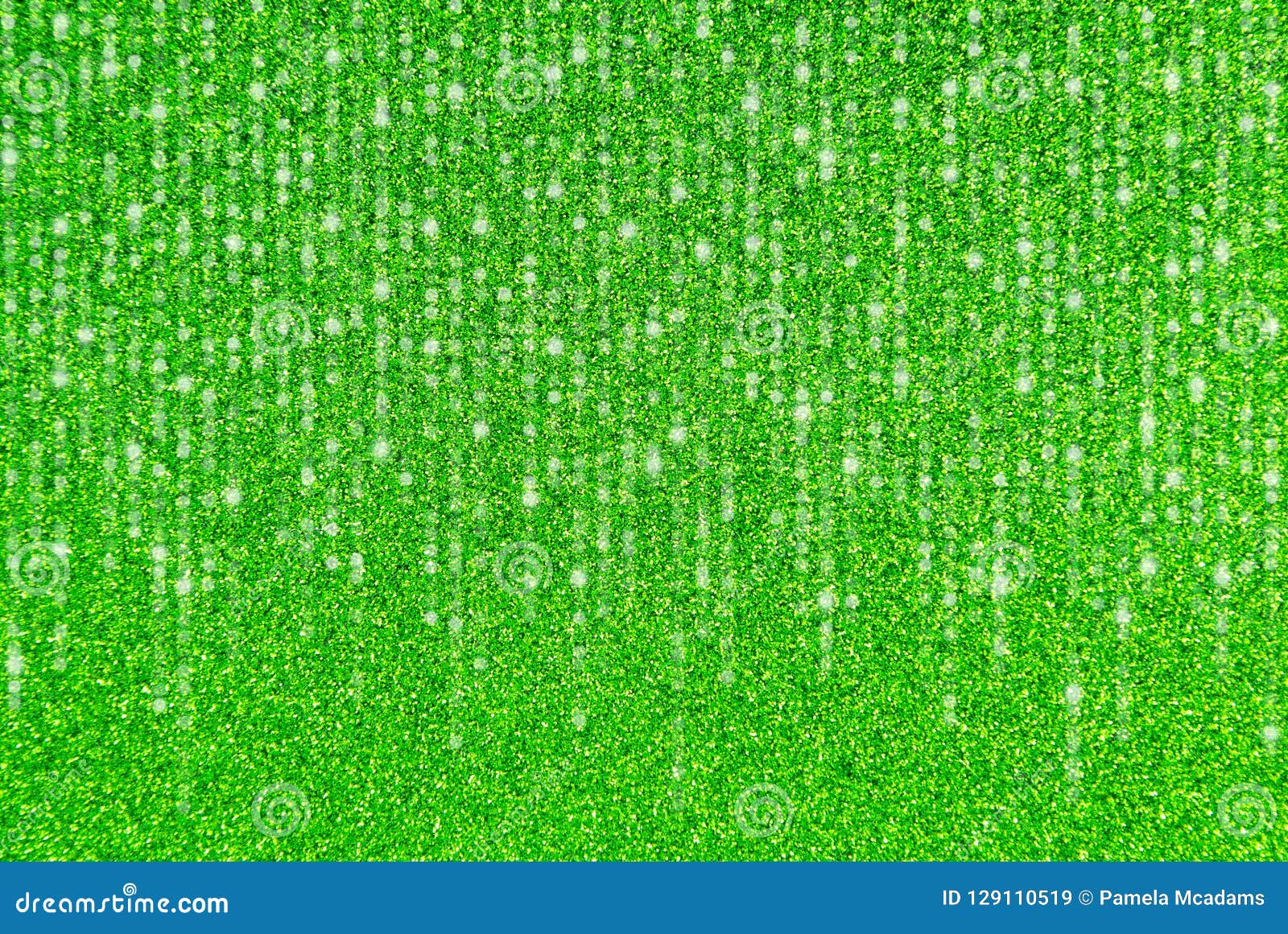 Green Glitter Border with Cascading Lights Stock Illustration ...