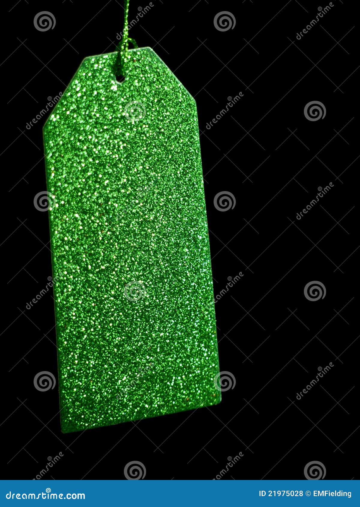 Green Glitter Gift Tag stock photo. Image of selling - 21975028
