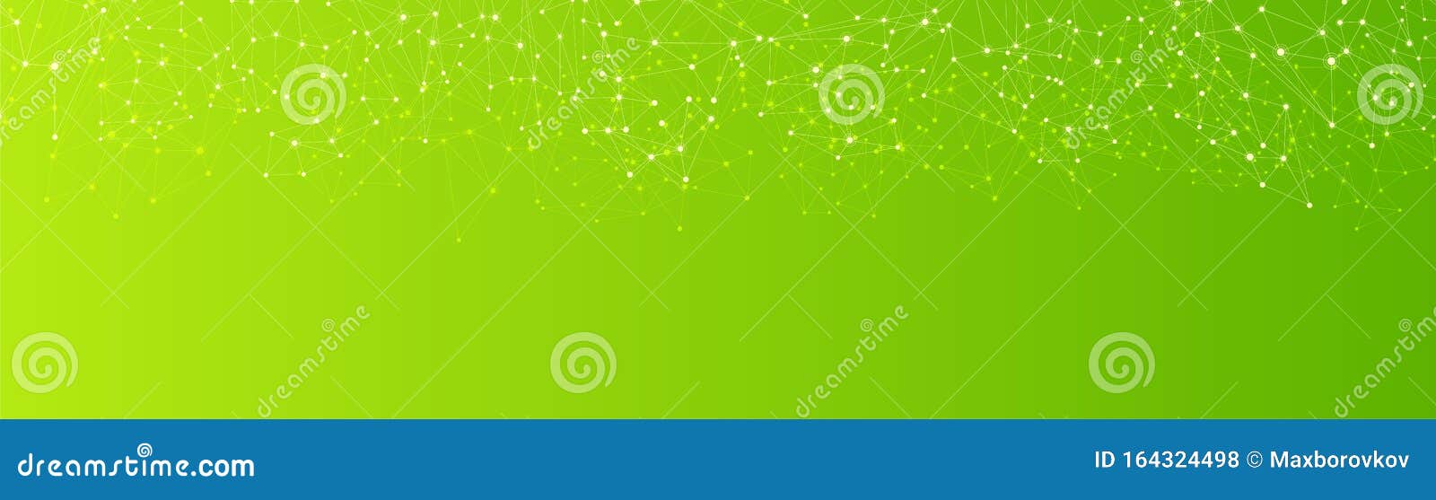 Green Global Communication Banner with Abstract Network Stock Vector ...