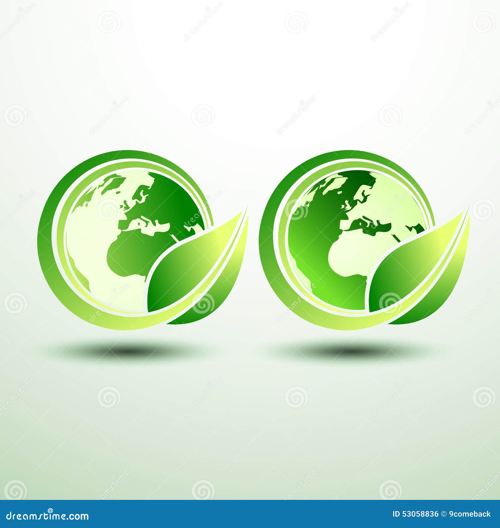 Green global label stock vector. Illustration of concept - 53058836
